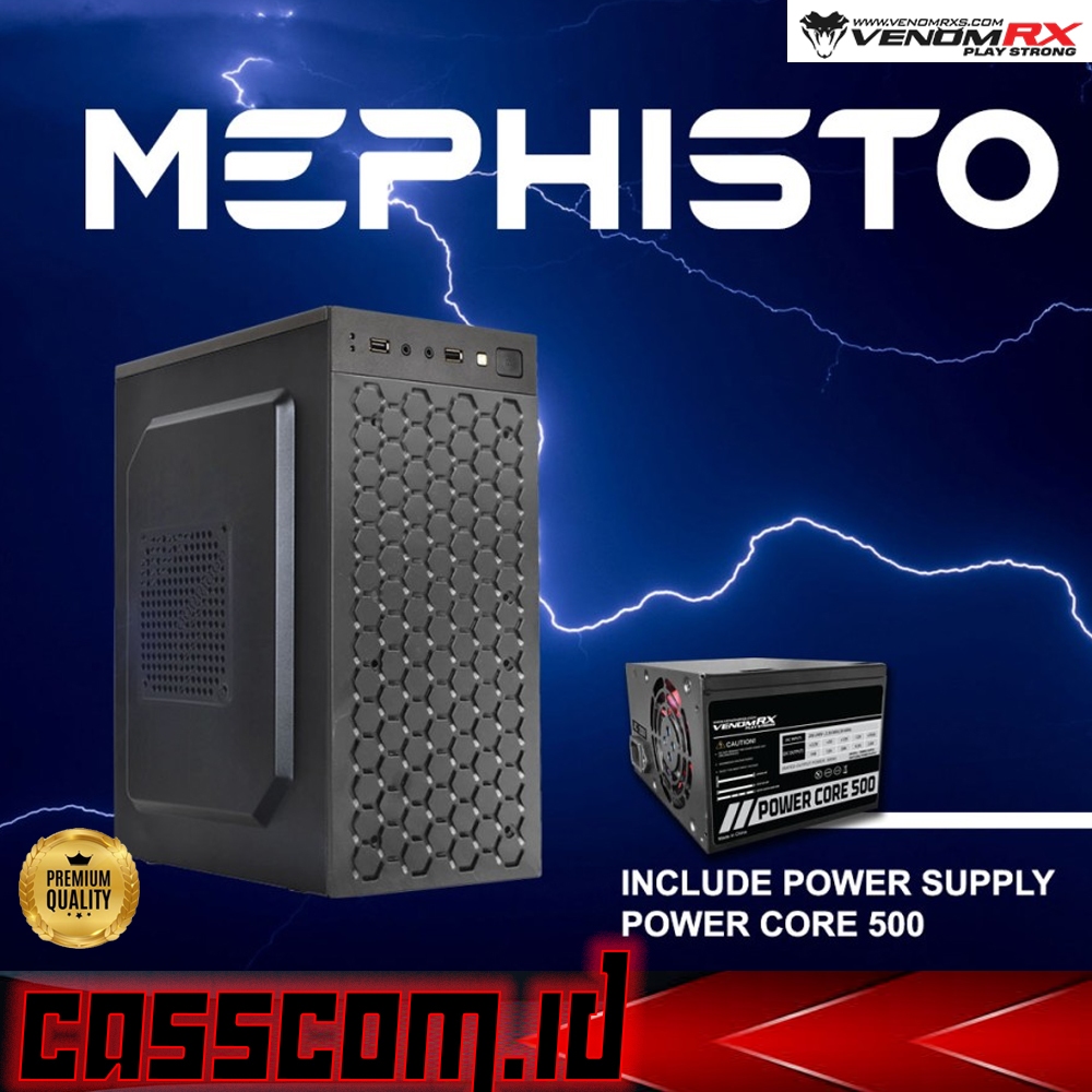 Jual Case VenomRX Casing PC Mephisto M-ATX with PSU Powercore 300W | Shopee Indonesia