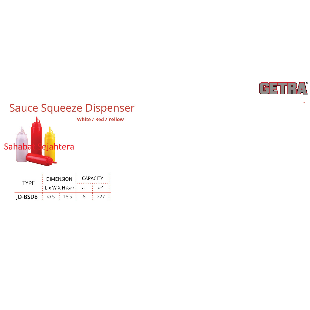 Jual GETRA Sauce Squeeze Dispenser JD-BSD8 Tempat Saos | Shopee Indonesia