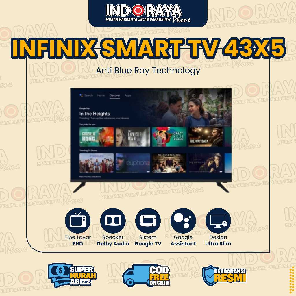 Jual Infinix Smart TV 43X5 - 43" FHD Display - Android TV - Digital ...