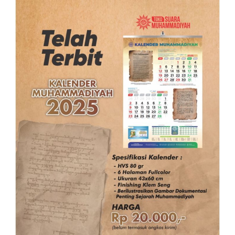 Jual Kalender Muhammadiyah 2025 | Shopee Indonesia