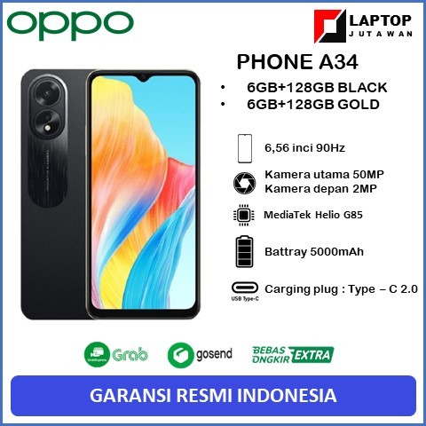 Jual Phone Oppo A38 6GB+128GB/4GB+128GB Black/Gold Garansi Resmi ...