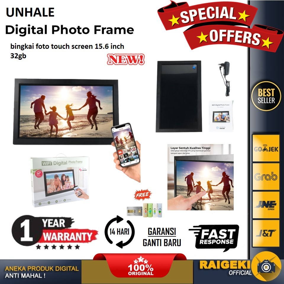 Jual Uhale X10 Digital Photo Frame Bingkai Foto Touch Screen 15.6 Inch ...