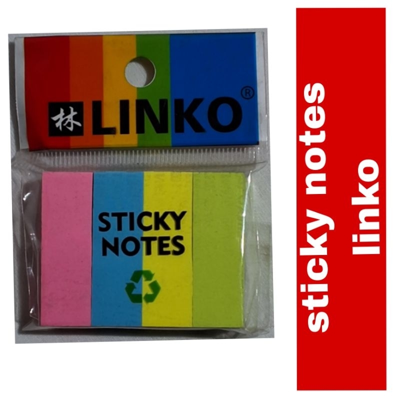 Jual linko sticky notes warna/ note kertas/ memo tempel tumpuk 38x51mm ...