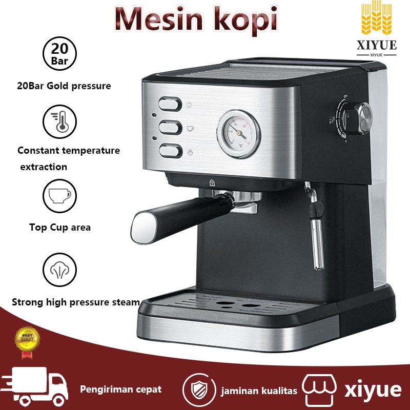 Jual Mesin Kopi 20 Bar 1.5L 850 watt Espresso Coffee Maker Frothing | Shopee Indonesia