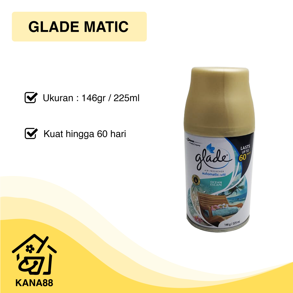 Jual Refill Glade Matic 225ml/146gr Spray Pengharum Ruangan Air Freshner | Shopee Indonesia