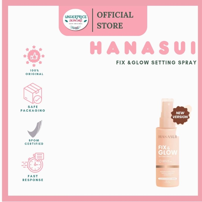 Jual Hanasui Fix & Glow Setting Spray New Packaging | Shopee Indonesia