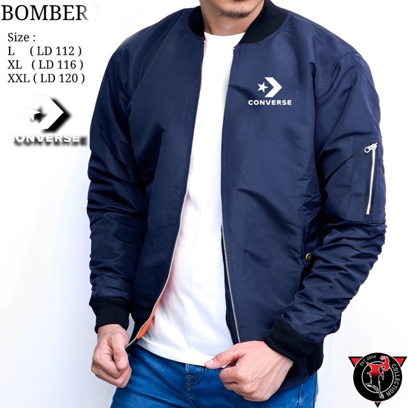 Jual JAKET BOMBER PRIA WANITA CONVERSE / JAKET PARASUT DLM FLECEE ...