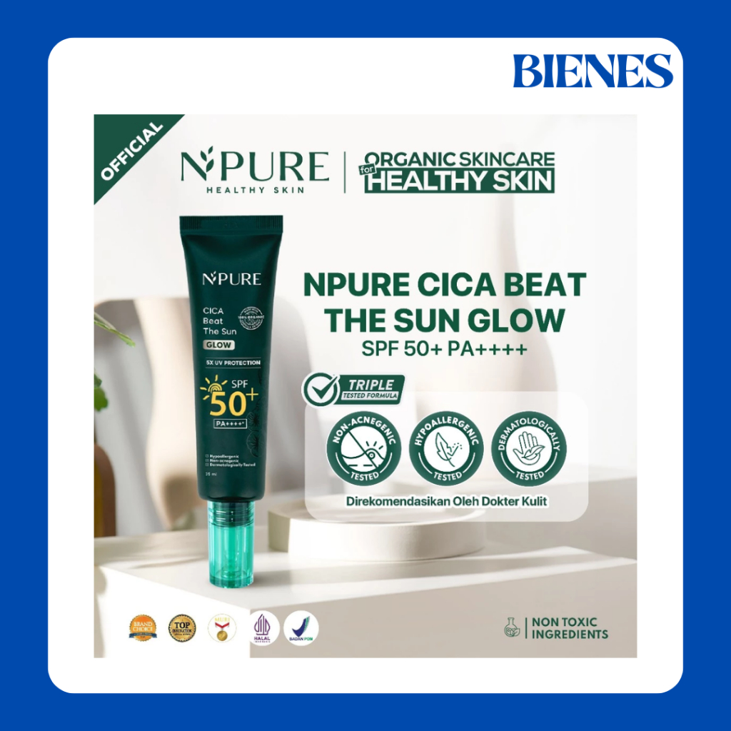 Jual NPURE x Bienesstuff - Sunscreen Cica Beat The Sun / Sunscreen ...