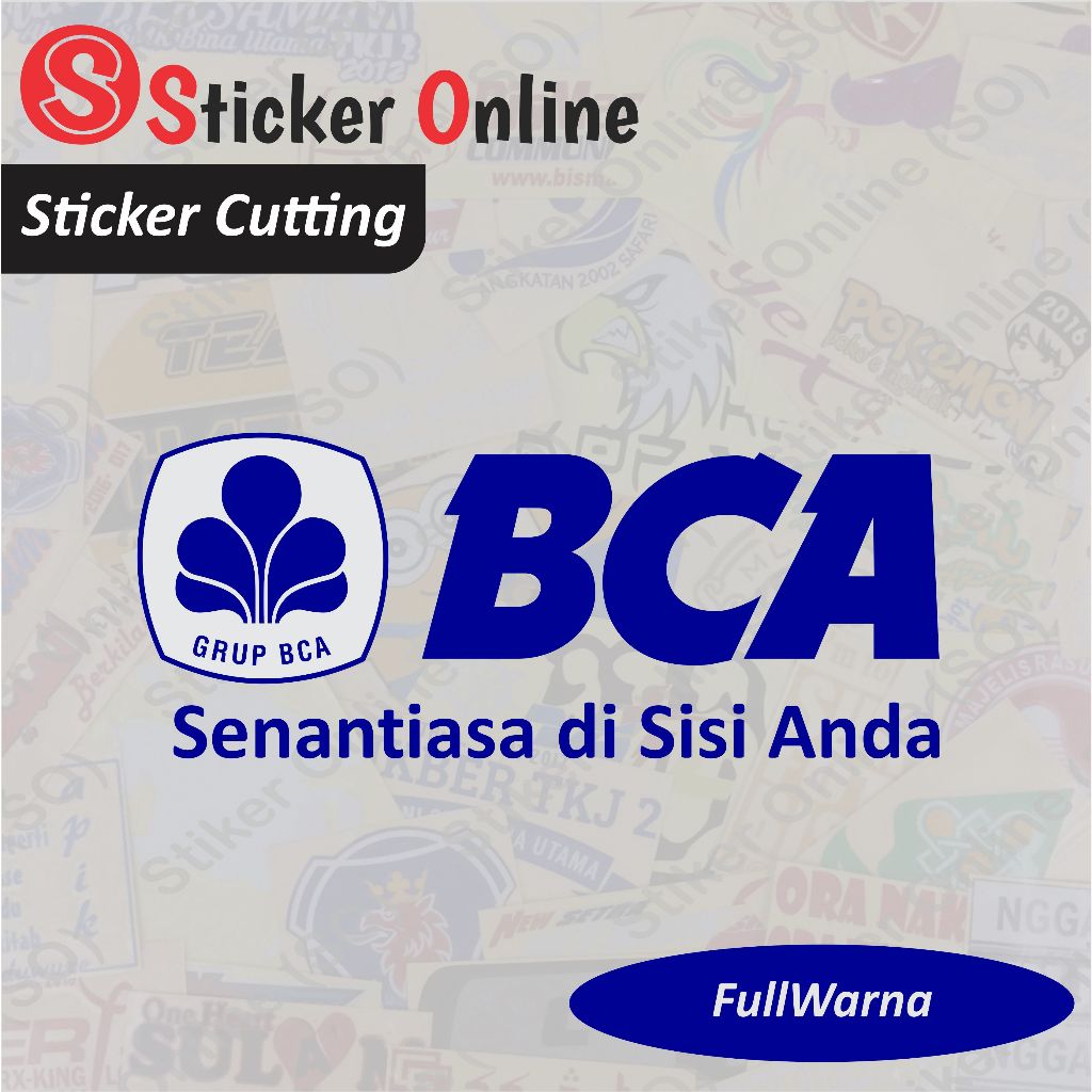 Jual Stiker BCA Slogan | Sticker Cutting BCA Slogan Motor Mobil ...