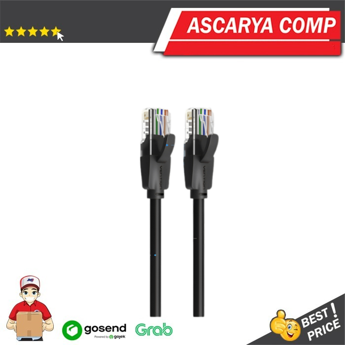 Jual Vention Kabel Lan 1 Meter RJ45 Cat6 Cat 6 Gigabit UTP Round IBEBF ...
