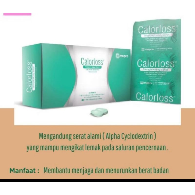 Jual CALORLOSS PER SETRIP ISI 6 TABLET multivitamin dengan serat tinggi ...