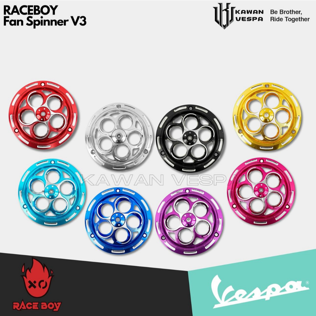 Jual Cover Fan Spinner Race Boy Raceboy V3 Vespa Sprint Primavera GTS S ...