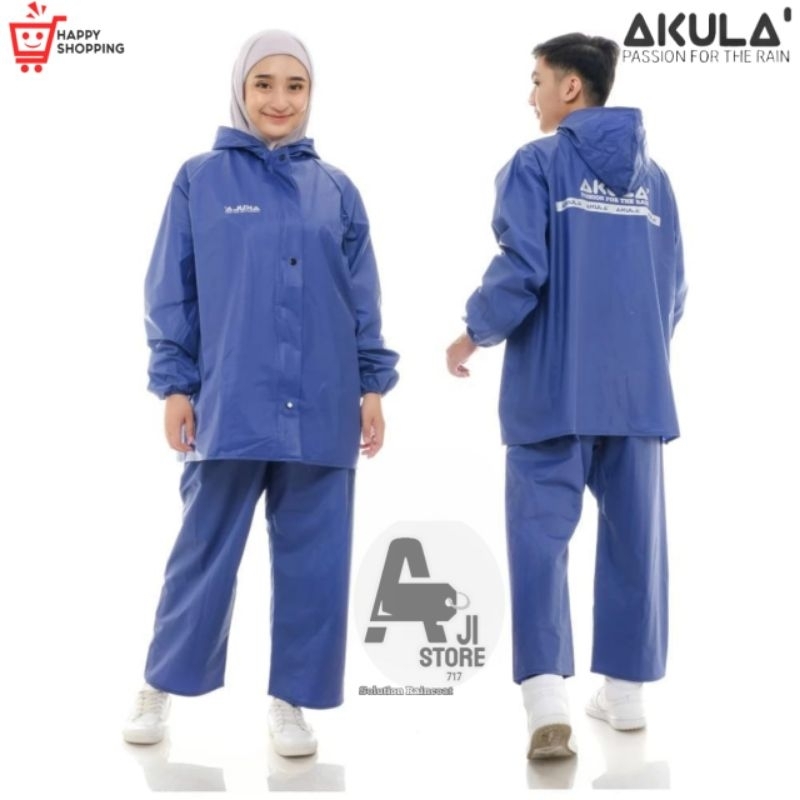 Jual AKULA Jas Hujan Setelan Pria Wanita Dewasa Bahan Karet PVC 0,25 | Shopee Indonesia