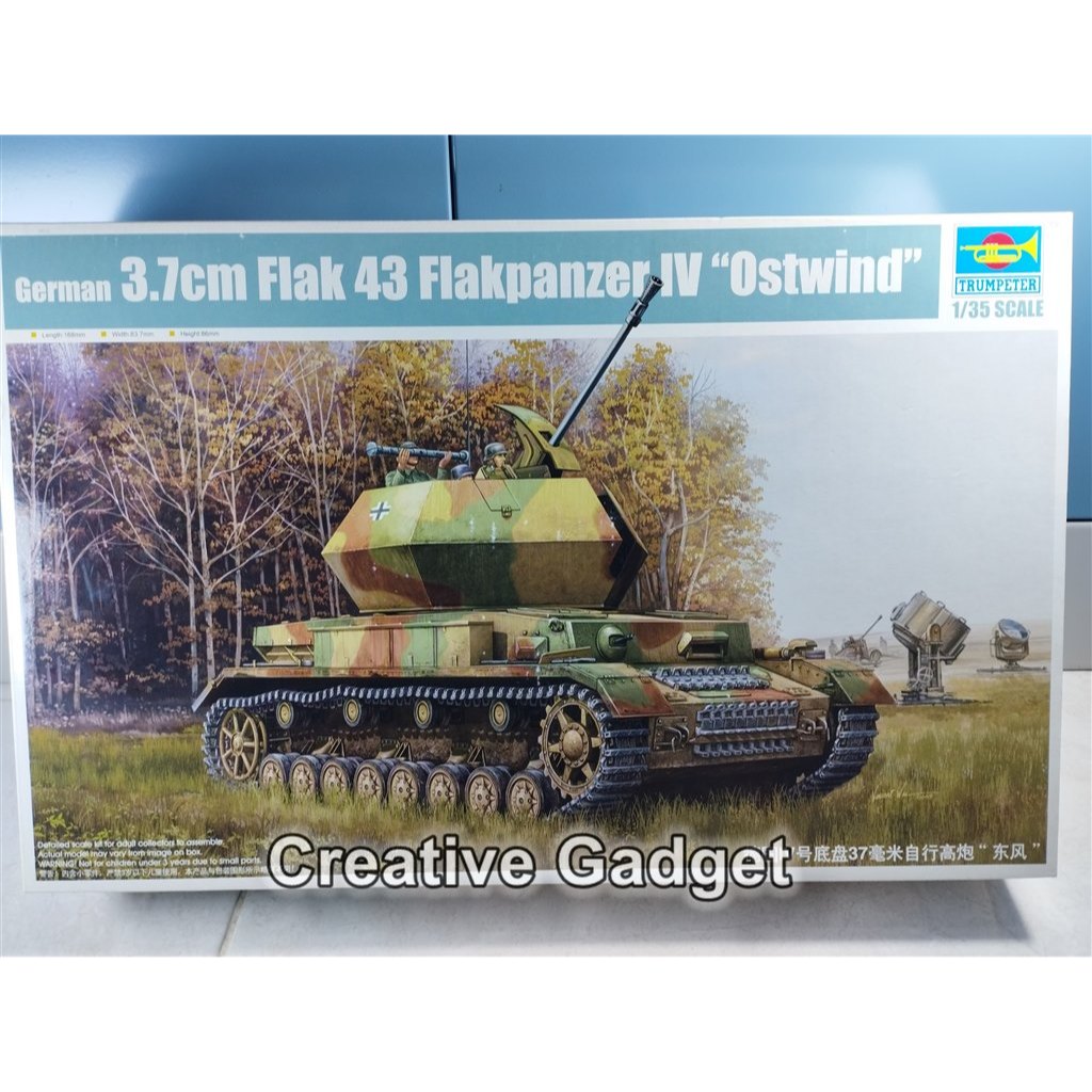 Jual German 3.7Cm Flak 43 Flakpanzer IV Ostwind - Model Kit Trumpeter 1 ...