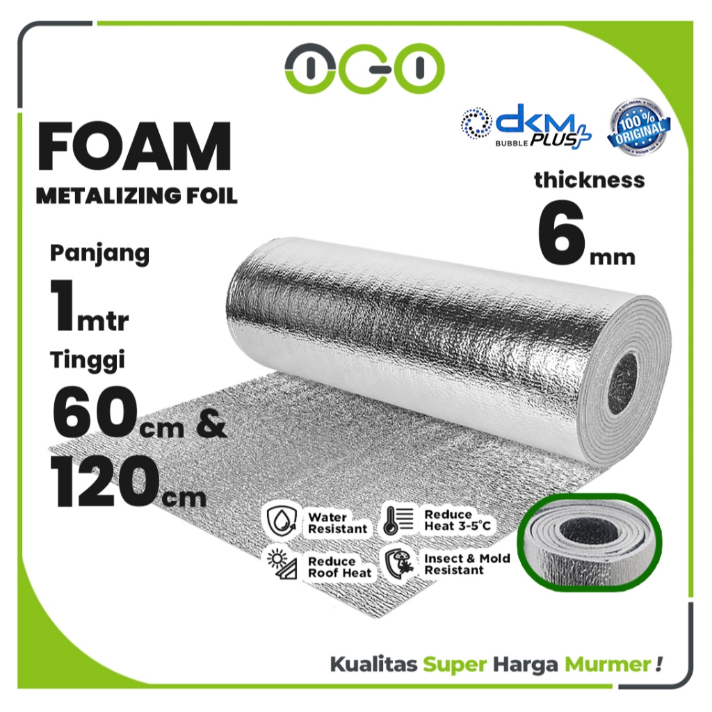 Jual Peredam Panas Atap Rumah DKM Tebal 6mm Harga Ecer Per-Meter Bubble ...