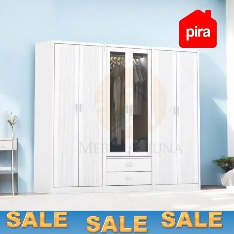 Jual PIRA METROPOLIS - LINIO 6P FGD MWD LEMARI PAKAIAN BESI 6 PINTU ...