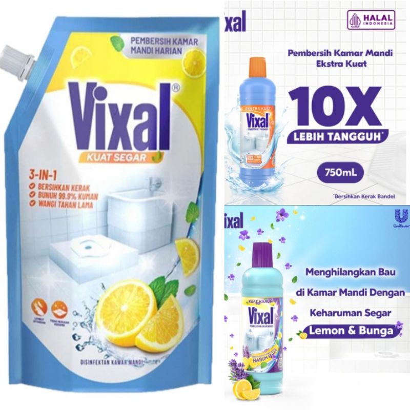 Jual Vixal Pembersih Kamar Mandi Kuat Segar 750ml | Shopee Indonesia