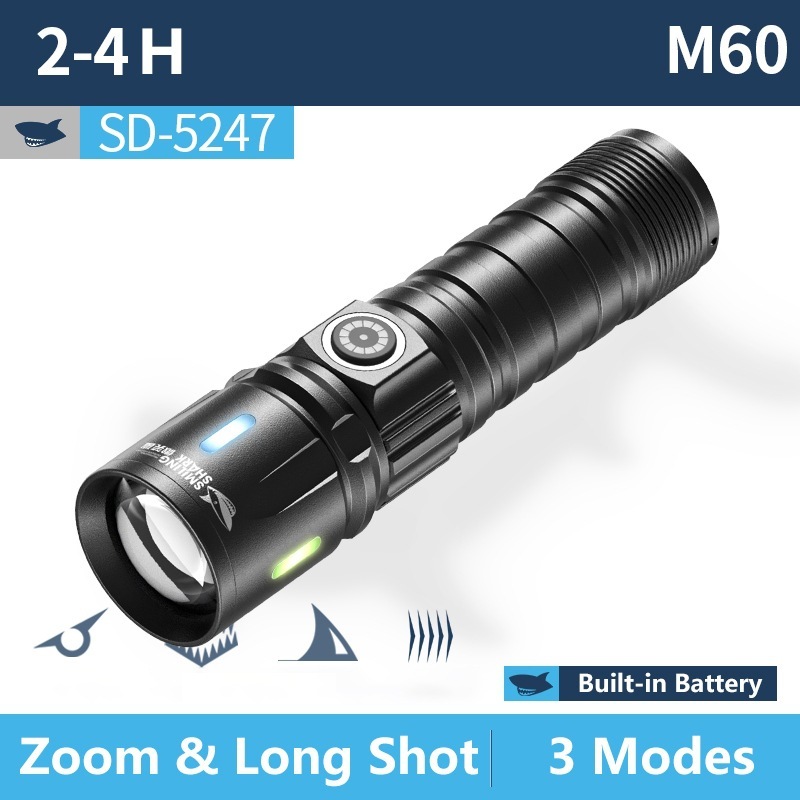 Jual SENTER LED SMILING SHARK SD-5247A 60W - ZOOM LASER M60 - CAHAYA ...