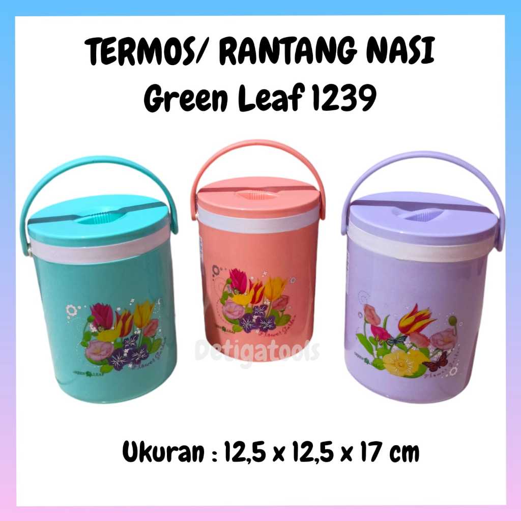 Jual GREEN LEAF 1239 THERMOS NASI / RANTANG NASI / THERMOS ES BATU ...