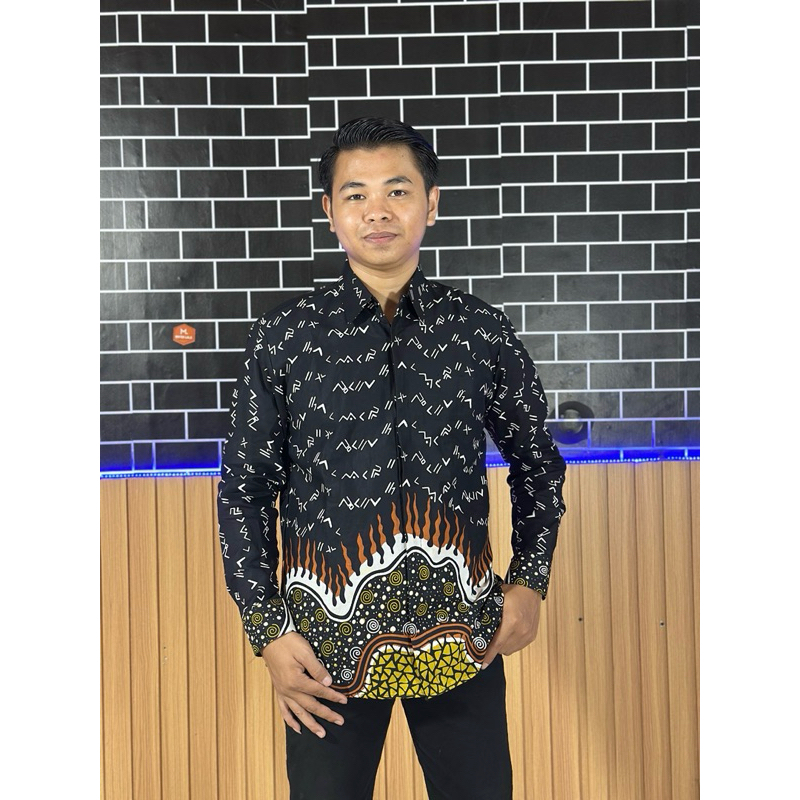 Jual Batik pria batik motif lontara makassar | Shopee Indonesia