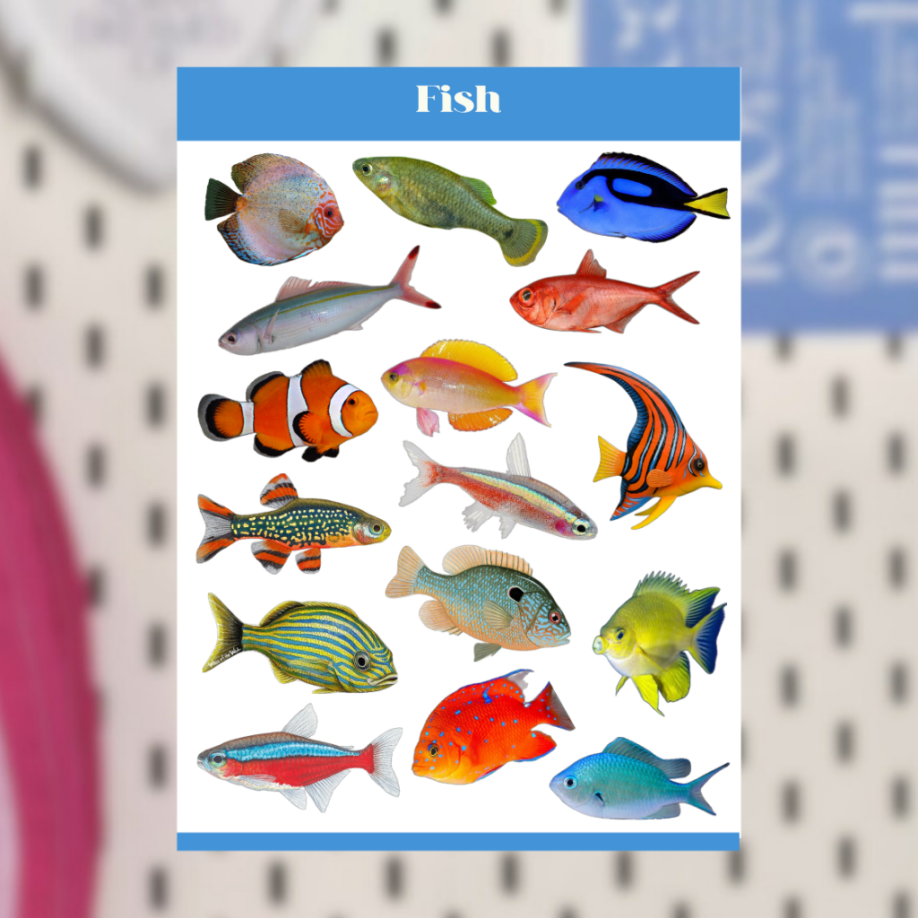 Jual FISH CUTE DECO STICKER SHEET / CUTE KAWAII DECO STICKER VINTAGE ...