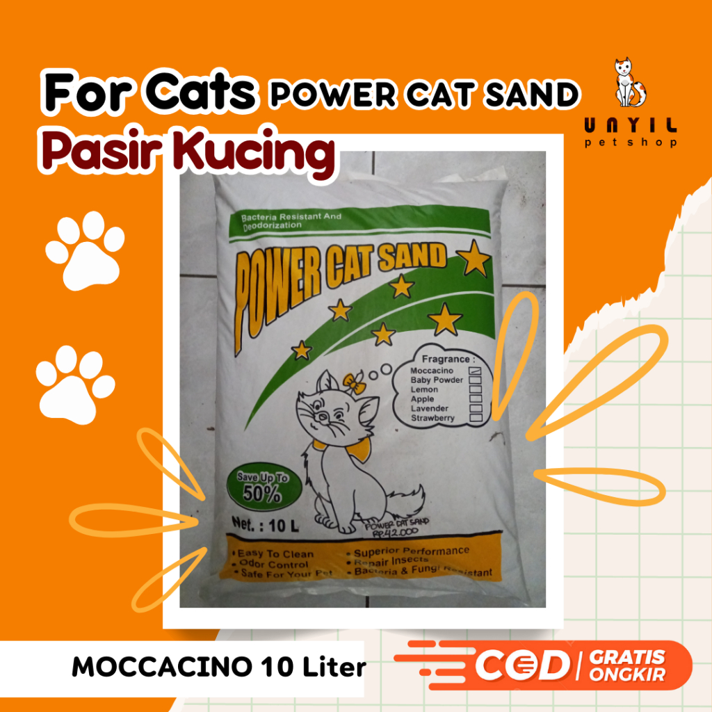 Jual POWER CAT LITTER Pasir Kucing Gumpal Wangi 10L | Shopee Indonesia