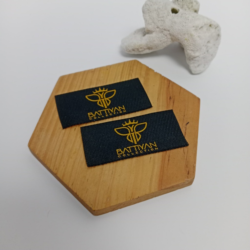 Jual label woven 1.200 pcs, label rajut, label kain, label pakaian ...