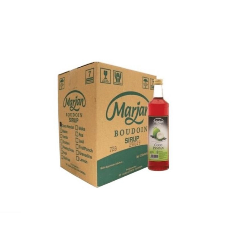 Jual Marjan Sirup Rasa Coco Pandan 460ml (1 dus/12 botol) | Shopee ...