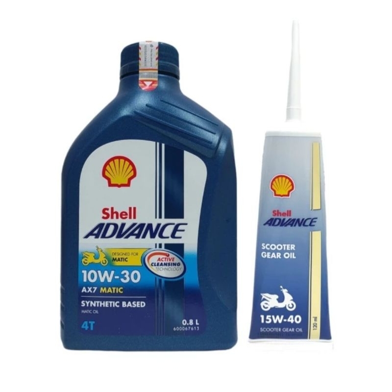 Jual Oli Shell Advance Scooter Matic SAE 10W 30 800ML + Oli Shell ...