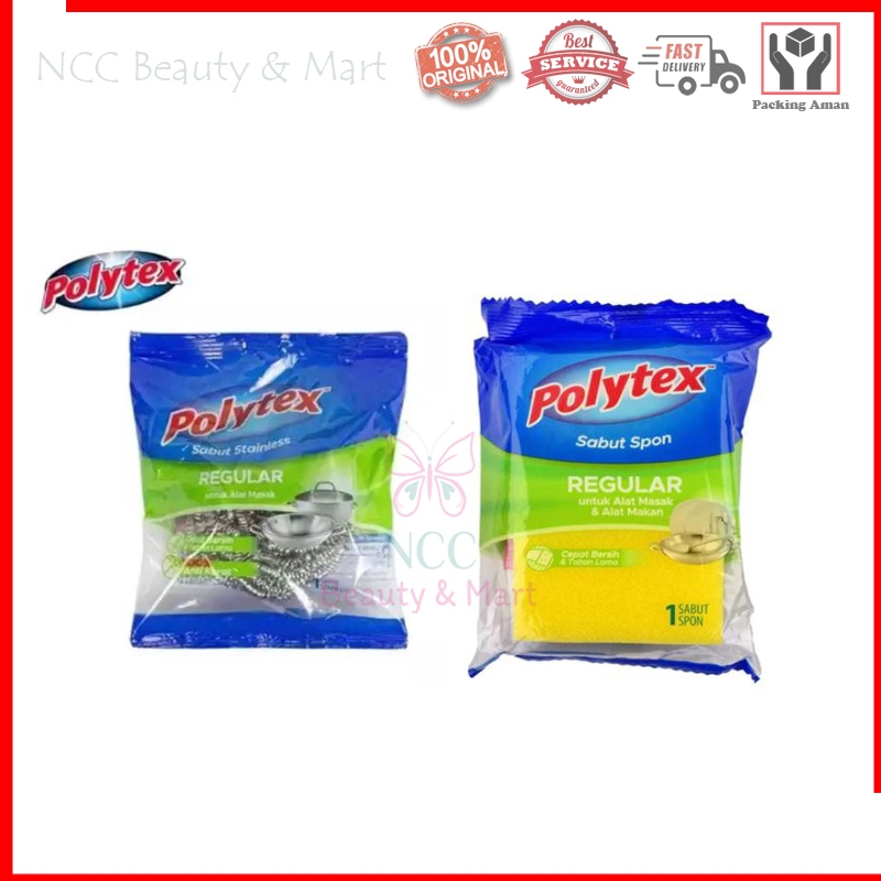 Jual * NCC * Polytex Spon Sabut Regular Dan Stainless Anti Karat Tahan ...