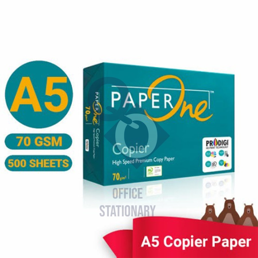 Jual Kertas HVS A5 70gr 75 Gram Paperone / Paper One 1 Karton 10 rim | Shopee Indonesia