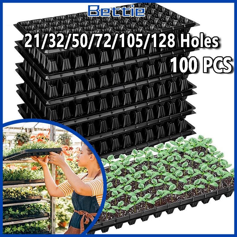 Jual 【100pcs】 21 / 32 / 50 / 72 / 105 / 128 / 200lubang pot tray semai ...