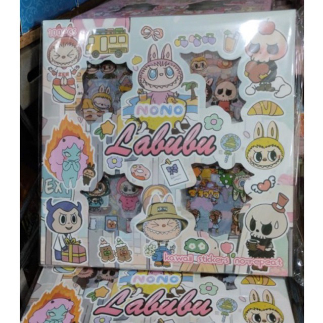 Jual LABUBU / SANRIO / MOMO STICKER 100pcs Stiker tempel Box anne ...