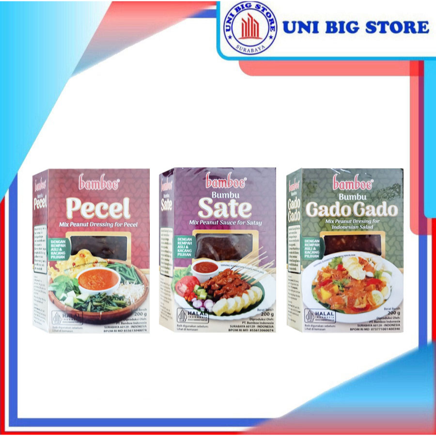 Jual Bamboe Bumbu Kacang Pecel | Sate | Gado - Gado 200 gr Mix Peanut ...
