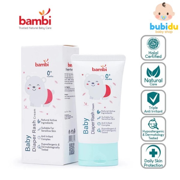 Jual BAMBI Baby Diaper Rash Cream 50ml | Diapers Cream Krim Obat Ruam ...