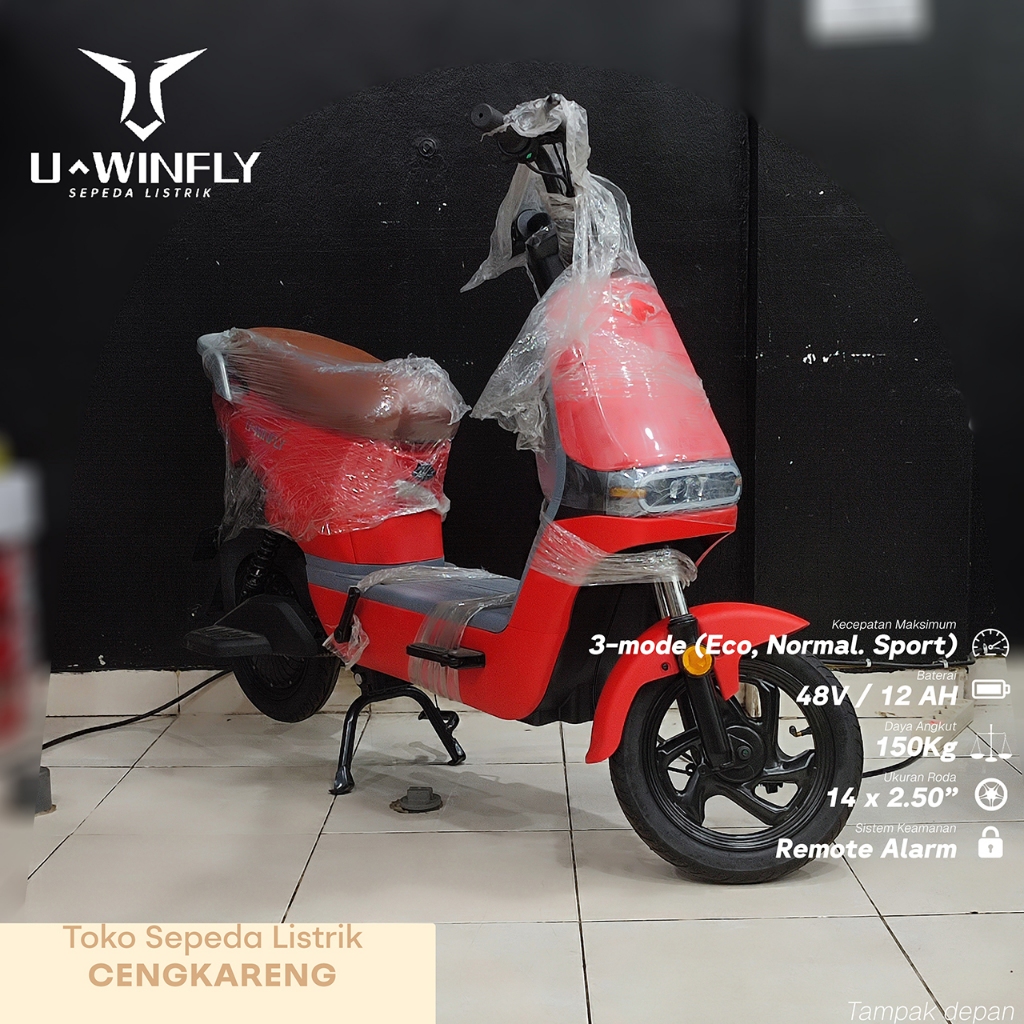 Jual Sepeda Listrik U Winfly D8D 48v/500W Electric Bike Warna Merah ...
