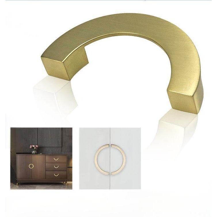 Jual Gold Handle Lemari Setengah Bulat Slim Tarikan Laci Gagang Pintu ...