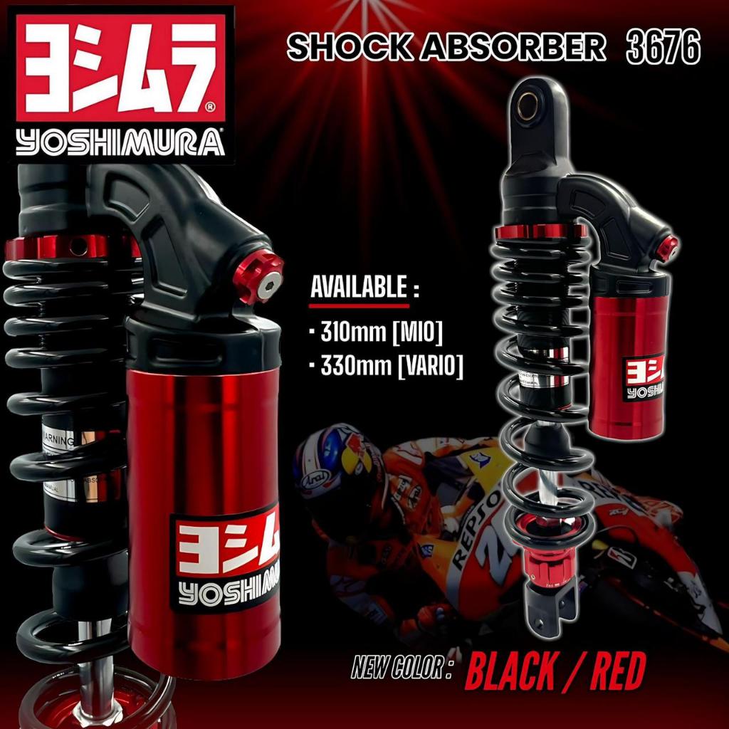 Jual shockbreaker yoshimura evo black red 310mm 330mm universal honda ...