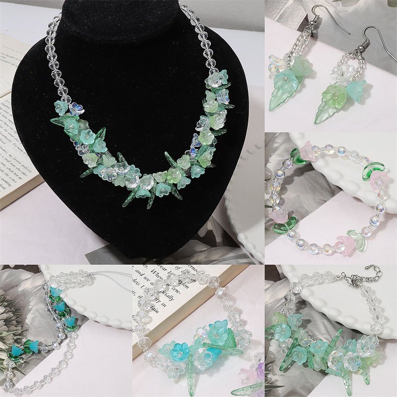 Jual ⚡COD⚡ 15pcs Akrilik ab kecil tanduk bunga diy longgar manik -manik ...