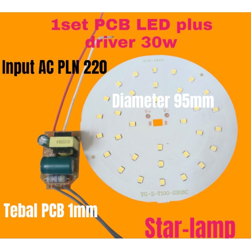 Jual PCB LED +DRIVER 30WAT (1set) | Shopee Indonesia