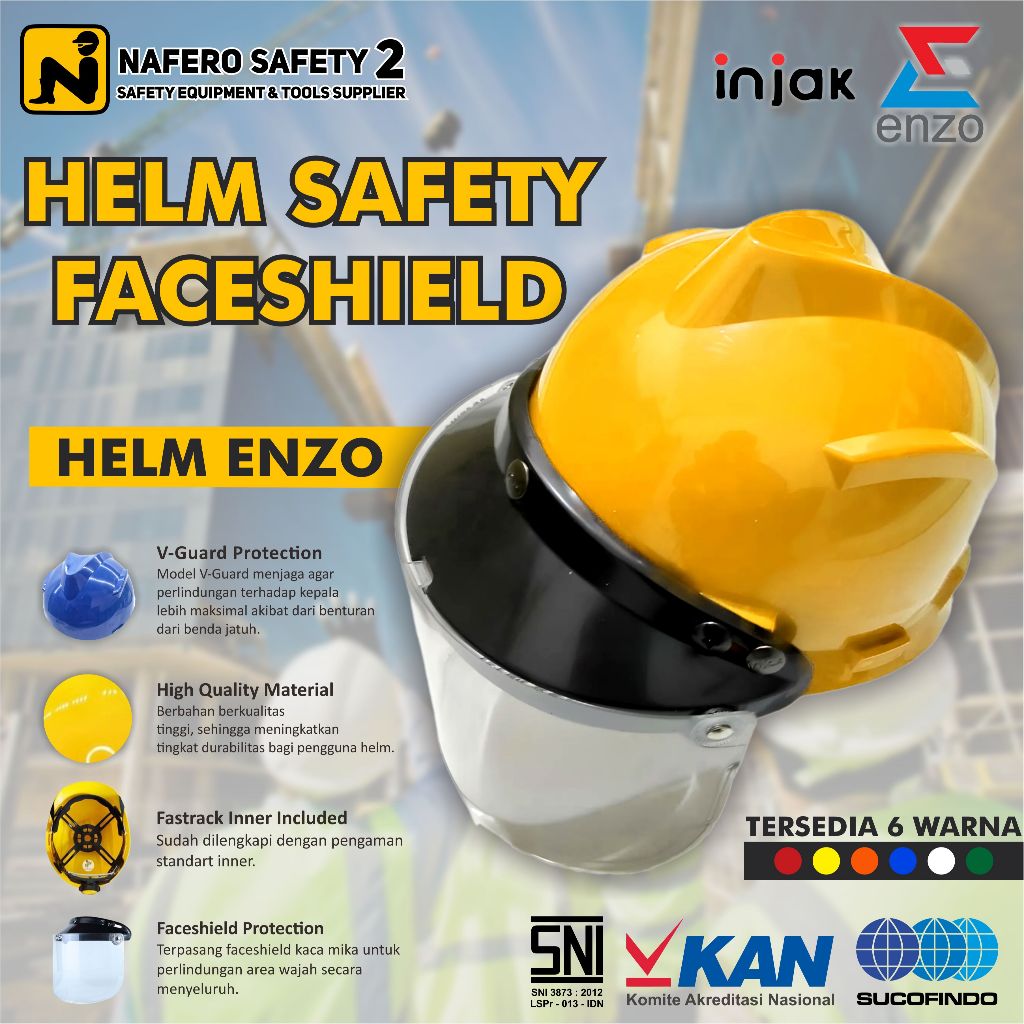 Jual HELM FACE SHIELD APD SAFETY AKRILIK POLYCARBONATE SNI | Shopee ...