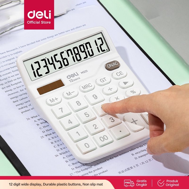 Jual Deli Kalkulator Meja / Desktop Calculator Layar 12 Digit Warna Lucu EM221 | Shopee Indonesia