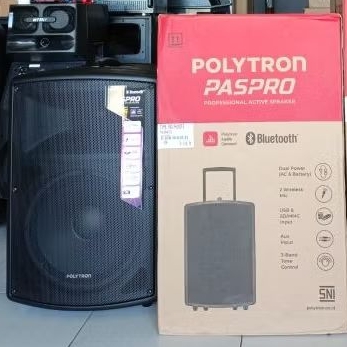 Jual SPEAKER PORTABLE POLYTRON PAS PRO 12F3 BLUETOOTH WIRELESS MIC PAS ...