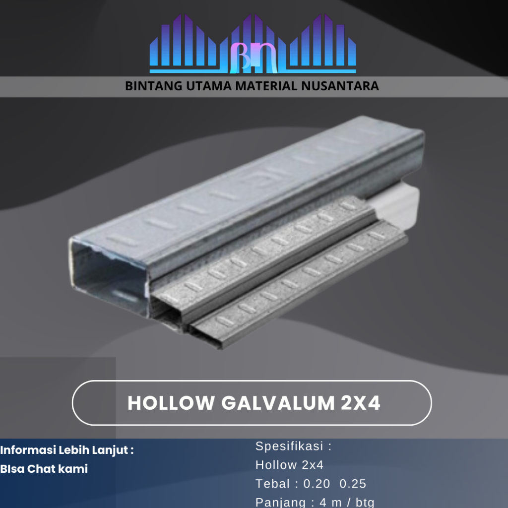 Jual Hollow Galvalum / Baja ringan / galvalum 2x4 | Shopee Indonesia