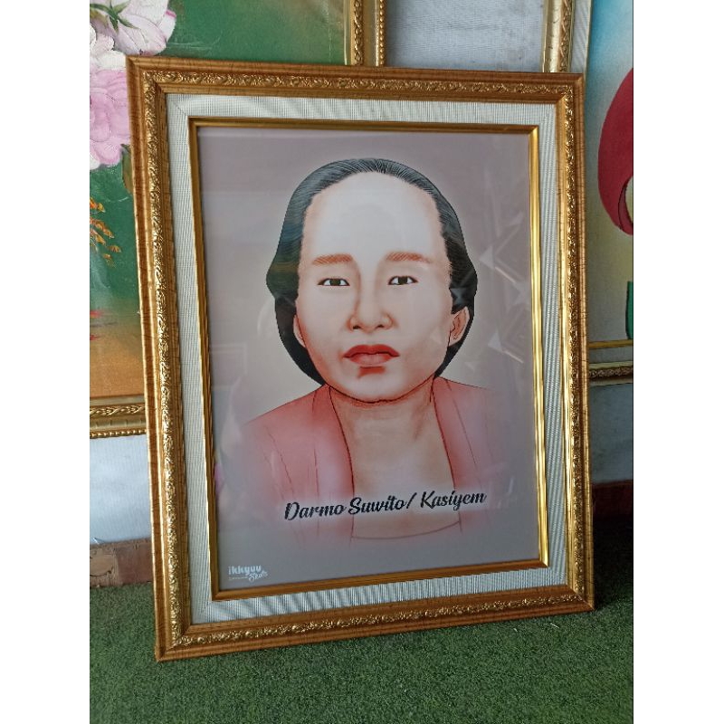 Jual Sketsa Wajah Full Color Setengah Badan Frame 12r (30x40cm ...