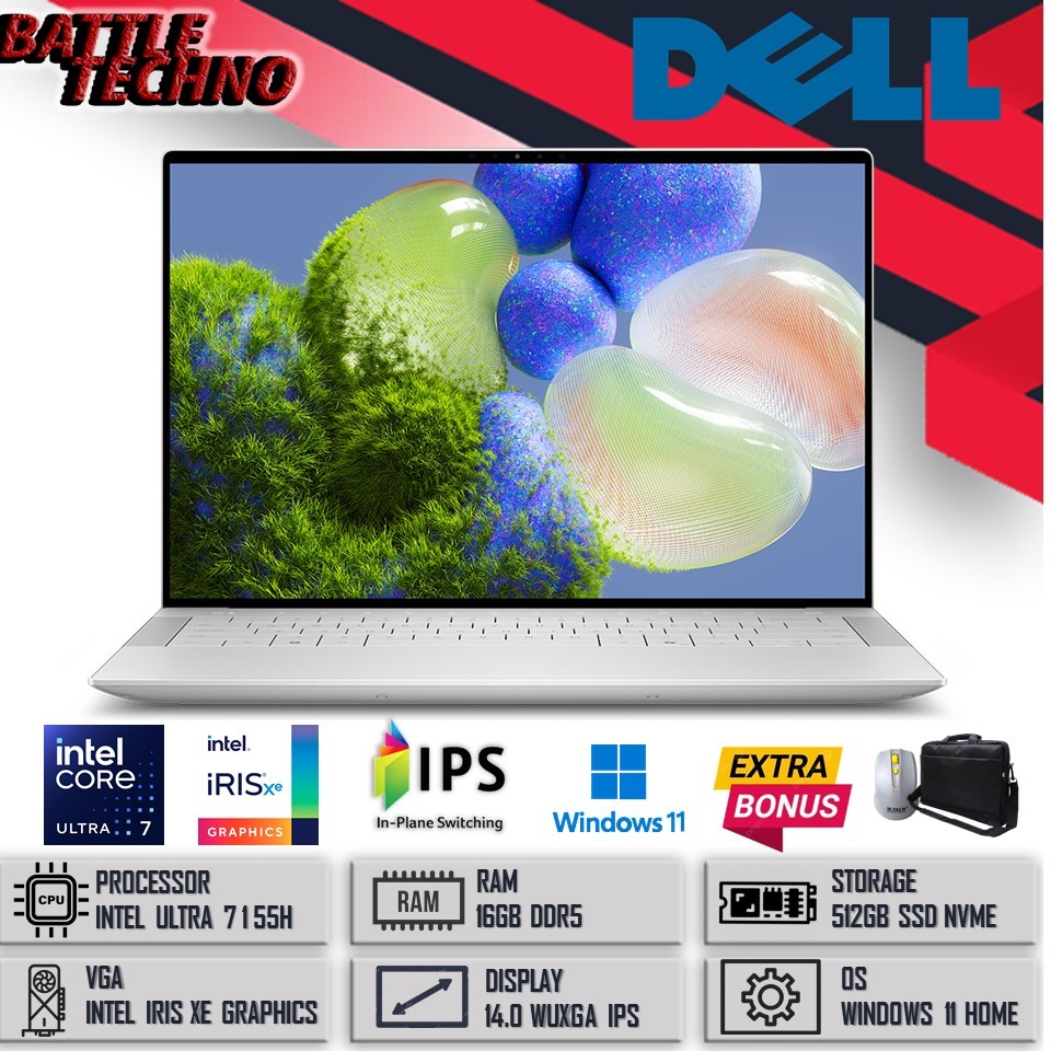 Jual Laptop DELL XPS 13 9340 Intel Ultra 7 155H 16GB DDR5 512GB SSD 13. ...