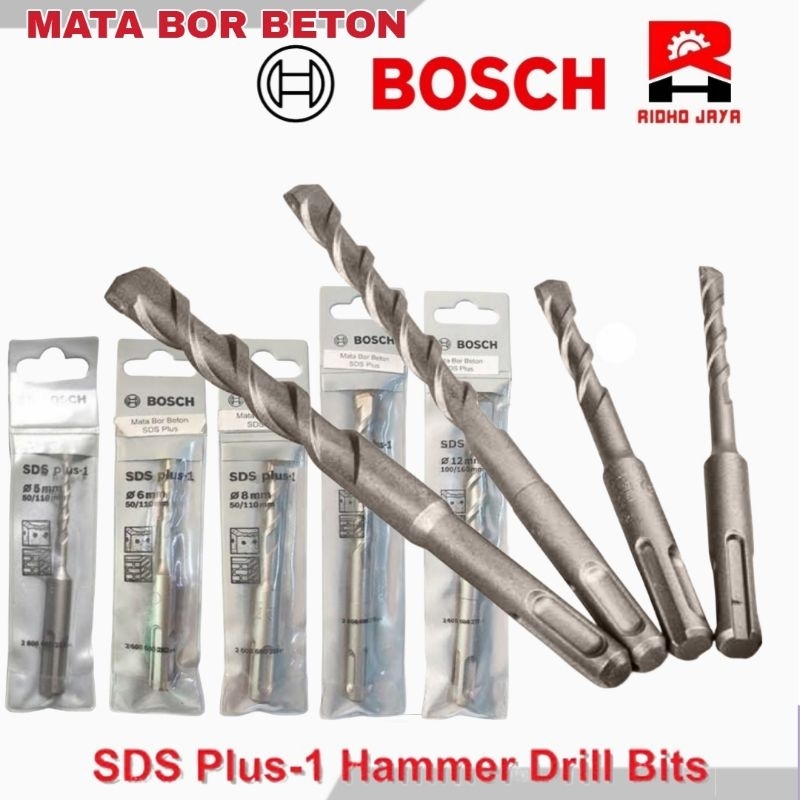 Jual MATA BOR BETON BOSCH SDS PLUS 1 DRILL BITS ORIGINAL BOSCH 12mm ,10mm ,8mm ,6mm ,5mm ...