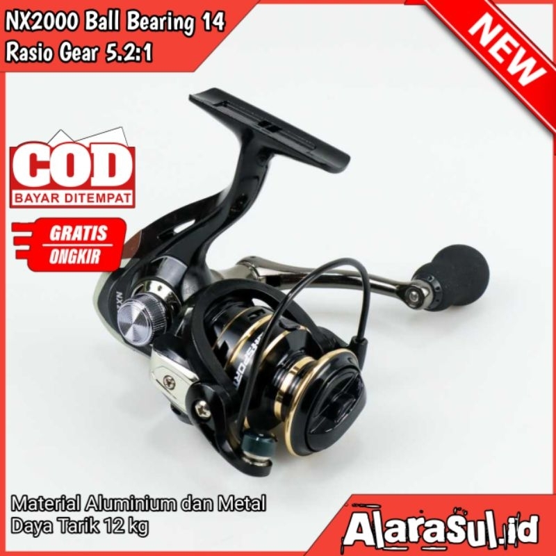 Jual Reel Pancing Rill Pancing Gold Sharking NX2000 Series Metal Reel ...