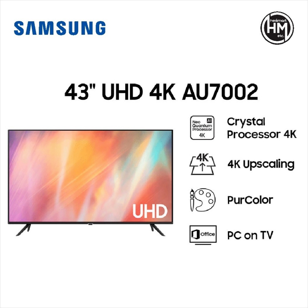 Jual Samsung Smart TV 43 inch UHD 4K AU7002 dengan PurColor ...