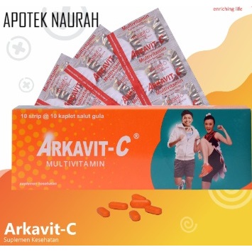 Jual ARKAVIT C MULTIVITAMIN 1 BOX ISI 100 KAPLET | Shopee Indonesia